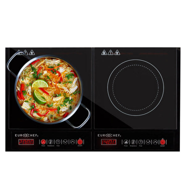 EUROCHEF Electric Induction Cooktop, Portable Kitchen Ceramic Cooker ...